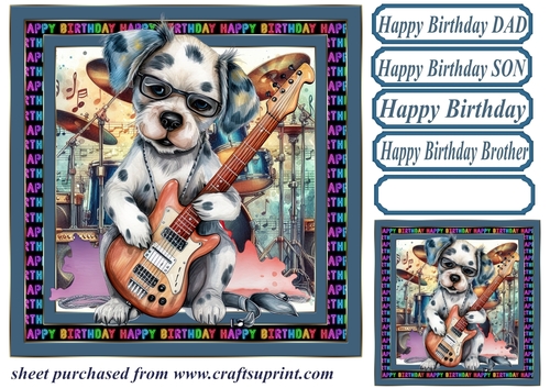 The band front man card front 4 - CUP1269707_659 | Craftsuprint