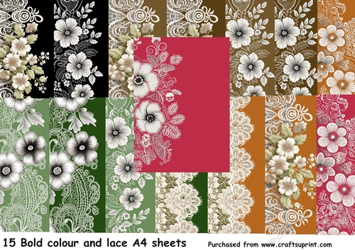 15 Bold and lace a4 backing sheets - CUP1270343_659 | Craftsuprint