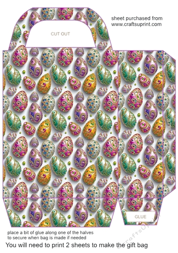 Jeweled Easter egg gift bag 15 - CUP1276156_659 | Craftsuprint