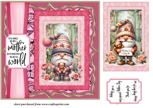 Mothers day gnome card front 1 - CUP1287134_659 | Craftsuprint