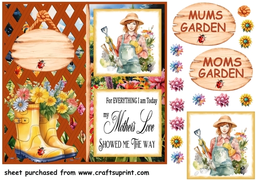 Gardening Mothers day card front - CUP1288880_659 | Craftsuprint