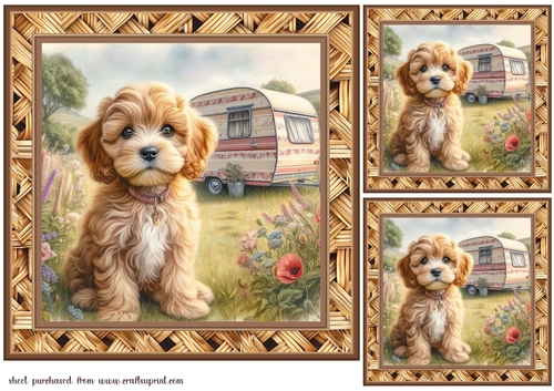3 Caravan pup card fronts/toppers 3 - CUP1302342_659 | Craftsuprint