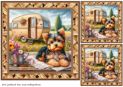 3 Caravan pup card fronts/toppers 10 - CUP1302355_659 | Craftsuprint