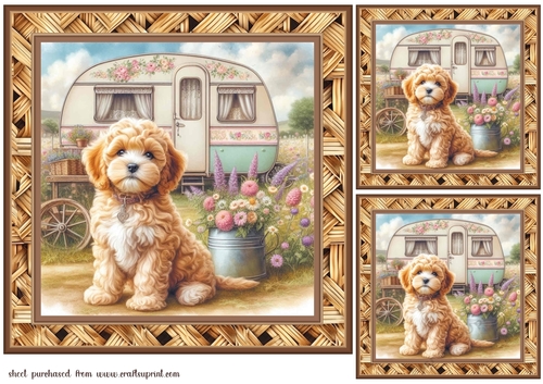 3 Caravan pup card fronts/toppers 12 - CUP1302358_659 | Craftsuprint