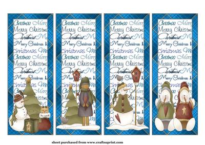 4 Christmas Theme Bookmarks Set 1 - CUP130453_659 | Craftsuprint