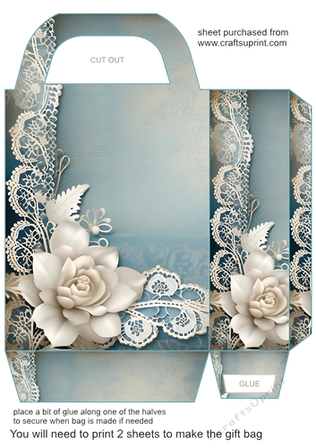 Blue floral lace gift bag 4 - CUP1305082_659 | Craftsuprint