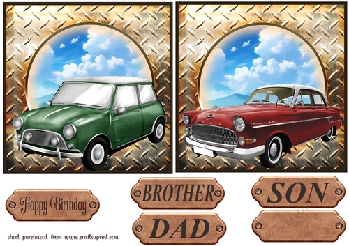 2 Classic car card fronts 5 - CUP1305809_659 | Craftsuprint