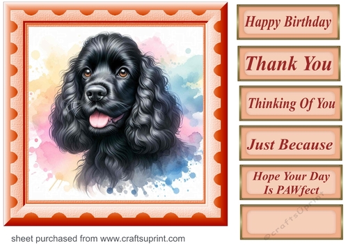 Dog portrait card front 13 - CUP1307001_659 | Craftsuprint