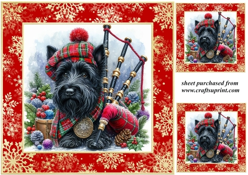3 The Christmas piper card front/toppers 9 - CUP1321125_659 | Craftsuprint