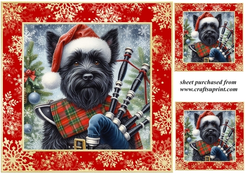 3 The Christmas piper card front/toppers 11 - CUP1321129_659 | Craftsuprint