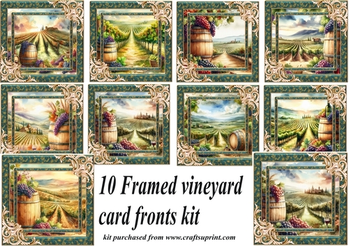 Framed vineyard card front kit - CUP1324635_659 | Craftsuprint