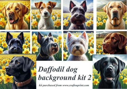 Daffodil dog background kit 2 - CUP1325245_659 | Craftsuprint