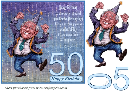 Male 50th Birthday card front 2 - CUP1336246_659 | Craftsuprint
