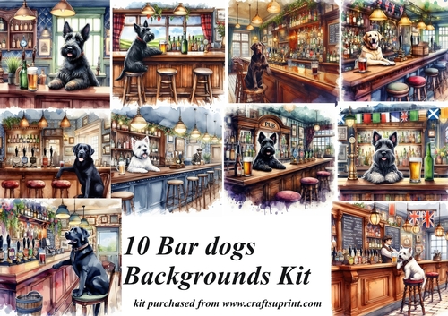 Bar dogs backgrounds kit(jpeg) - CUP1343474_659 | Craftsuprint