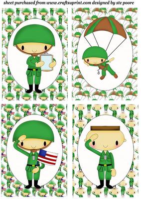 4 Army Toppers - CUP315809_659 | Craftsuprint