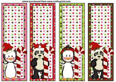 4 Spotty Christmas Candy Cane Critters Bookmarks - CUP357805_659 ...