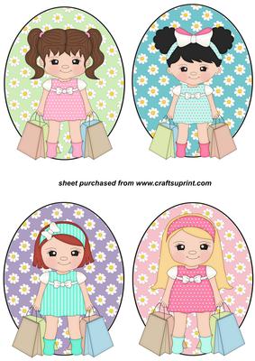 4 Girly Girl Toppers - CUP358389_659 | Craftsuprint