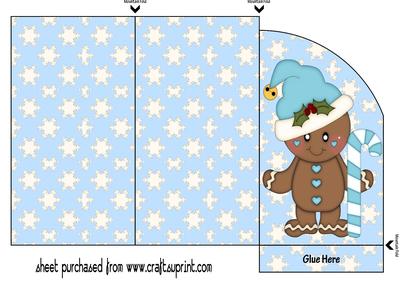 |blue Gingerbread Money/voucher Wallet 1 - CUP363189_659 | Craftsuprint