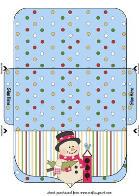 Spotty Snowman Wallet 1 - CUP363486_659 | Craftsuprint