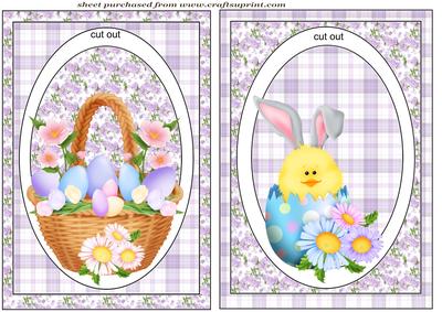 2 Easter Themed Dangler Card Fronts - CUP385806_659 | Craftsuprint