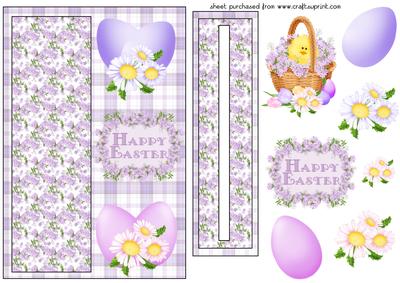 Floral Easter Chick Slider Card Front - CUP385809_659 | Craftsuprint