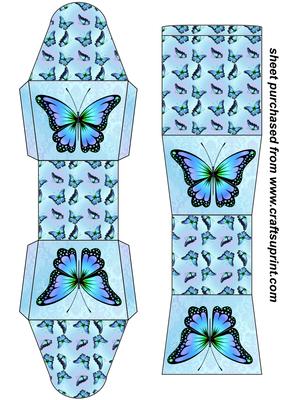 Blue Butterfly Gift Box - CUP385810_659 | Craftsuprint