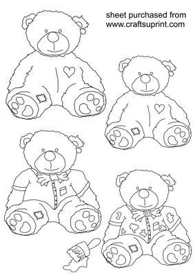 Scruffy Ted Digi Stamp Sheet - CUP387677_659 | Craftsuprint