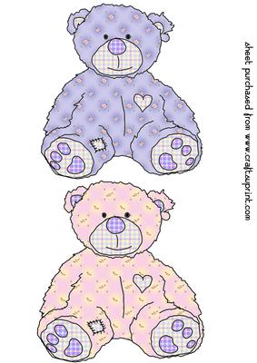 Pink and Lilac Floral Scruffy Ted Bear Toppers - CUP388979_659 ...