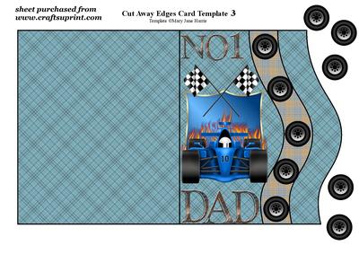 No 1 Dad Racing Car Card - CUP396114_659 | Craftsuprint