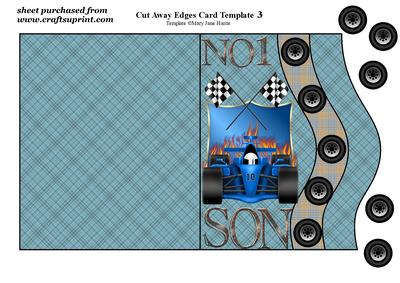 No 1 Son Racing Car Card - CUP396117_659 | Craftsuprint