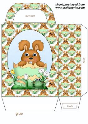 Easter Egg Bunny Gift Bag 1 - CUP396738_659 | Craftsuprint