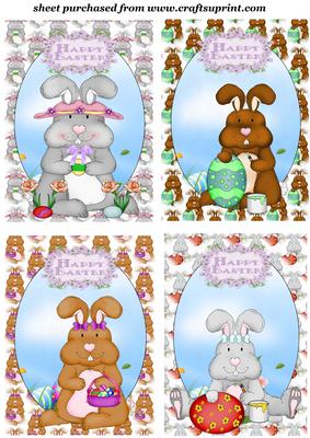 4 Easter Bunny Toppers(1) - CUP405559_659 | Craftsuprint