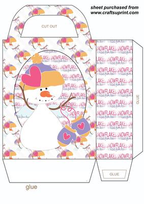 Snowman Christmas Gift Bag 3 - CUP437806_659 | Craftsuprint