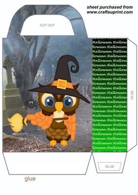 Halloween Owl Gift Bag 2 - CUP457536_659 | Craftsuprint