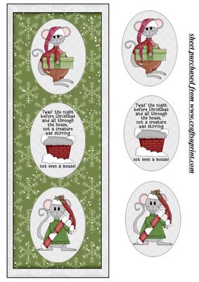 Christmas Mice Card Front 2 - CUP457932_659 | Craftsuprint