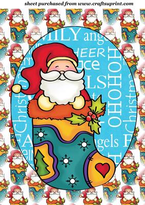Blue Santa Stocking Topper - CUP464249_659 | Craftsuprint
