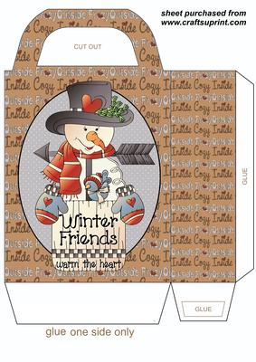 Winter Friends Snowman Gift Bag - CUP580009_659 | Craftsuprint