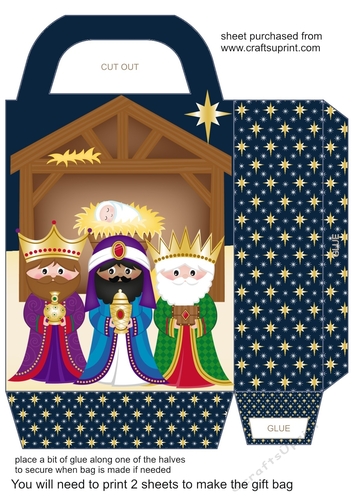 Nativity scene gift bag 2 - CUP998566_659 | Craftsuprint