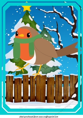 Large Christmas robin topper 5 - CUP998689_659 | Craftsuprint