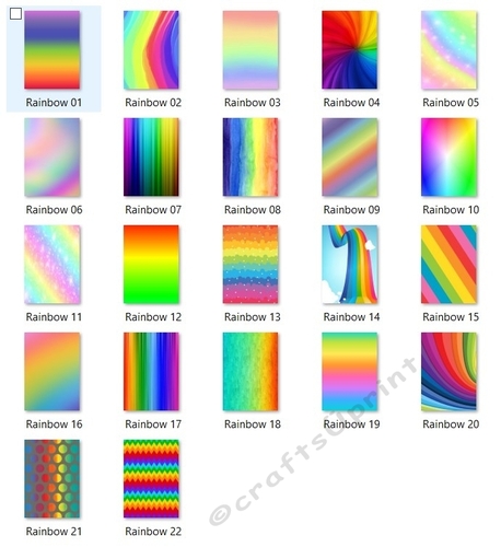 Rainbow Paper Pack - CUP1110178_81178 | Craftsuprint