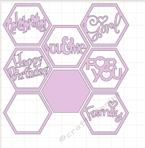 Hex Word Toppers - CUP1369664_81178 | Craftsuprint