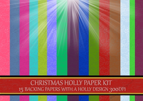 Christmas Holly Paper Pack - CUP816349_81178 | Craftsuprint