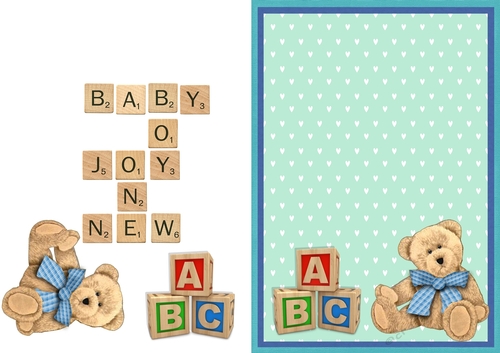 New Baby Boy Scrabble Card - CUP822635_81178 | Craftsuprint