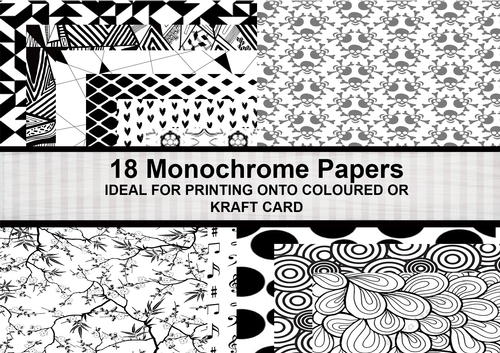 Monochrome Paper Pack - CUP874787_81178 | Craftsuprint