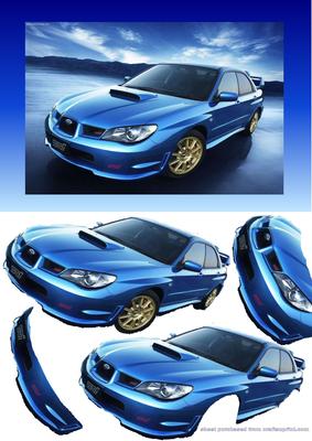 Subaru Impreza Decoupage - CUP108675_668 | Craftsuprint