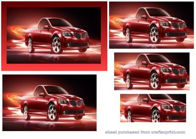 Neon Red Sports Car Pyramid - CUP110961_668 | Craftsuprint