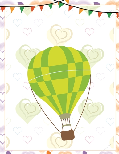 Super cute parachute calender card - CUP1017552_83612 | Craftsuprint