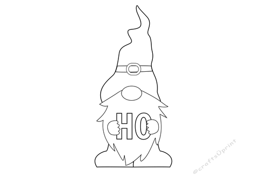 Ho Ho Ho coloring page - CUP1169102_83612 | Craftsuprint