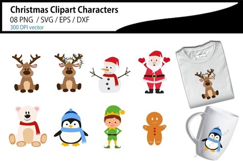 Christmas Character Clipart bundle - CUP1176479_83612 | Craftsuprint