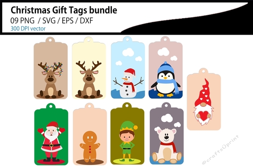 Christmas gift tags cut file bundle - CUP1176871_83612 | Craftsuprint